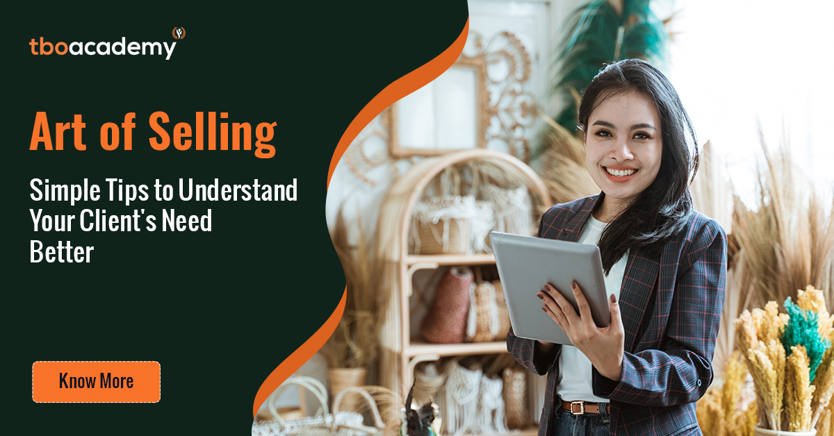 Excel the Art of Selling I Join our course now I TBO Academy